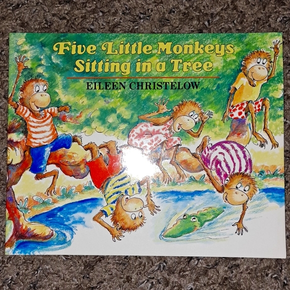 Scholastic | Other | Five Little Monkeys Sitting In A Tree Book Vintage ...